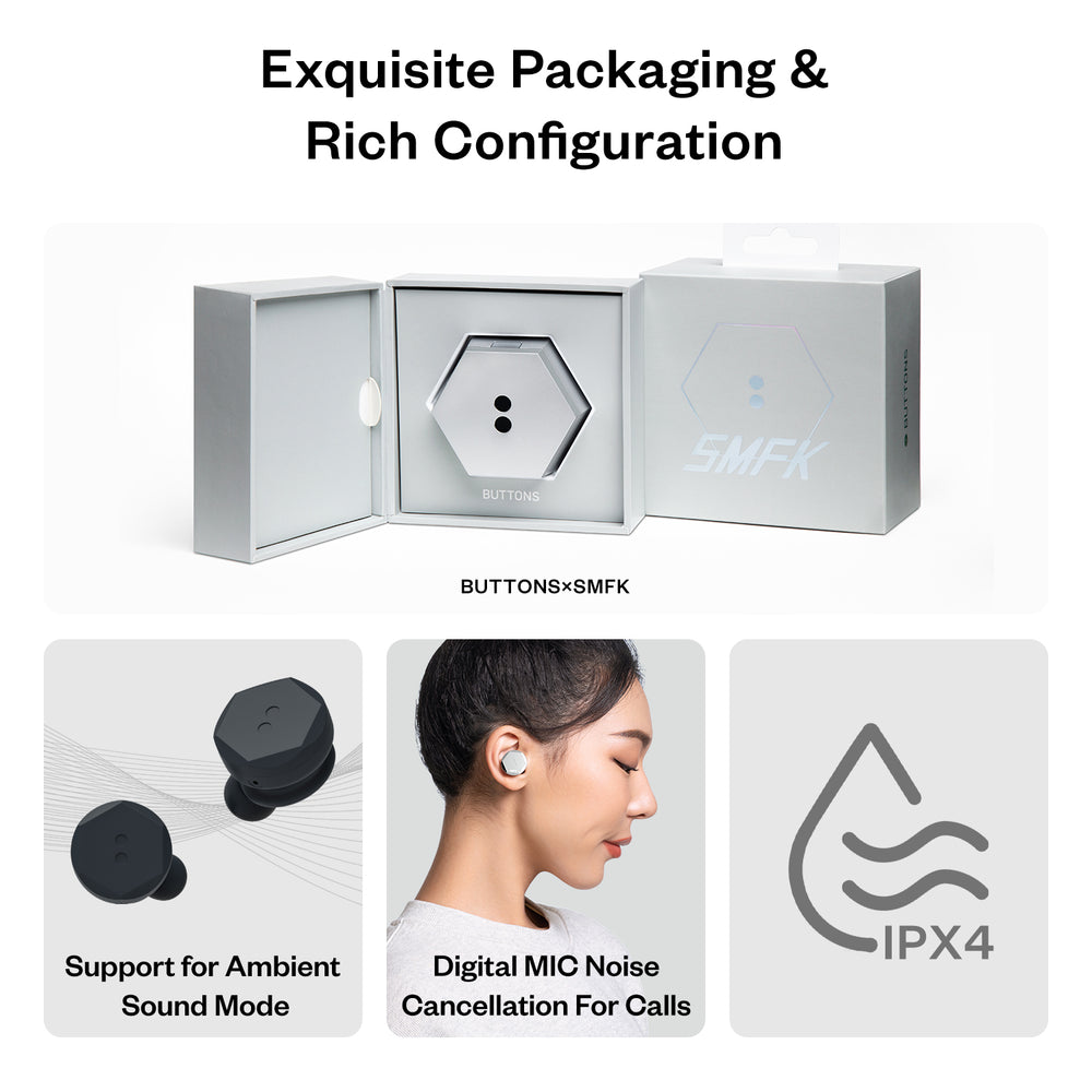 BUTTONS Air X True Wireless Earbuds